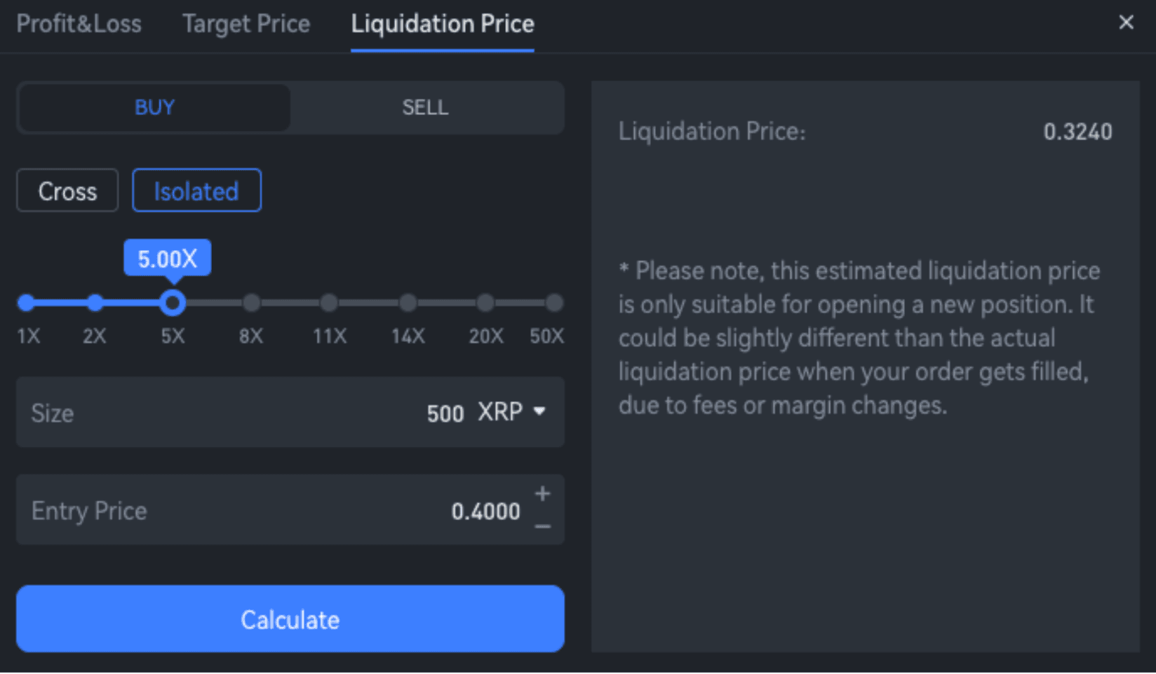 Liquidation Price (USDT Contract) - Phemex
