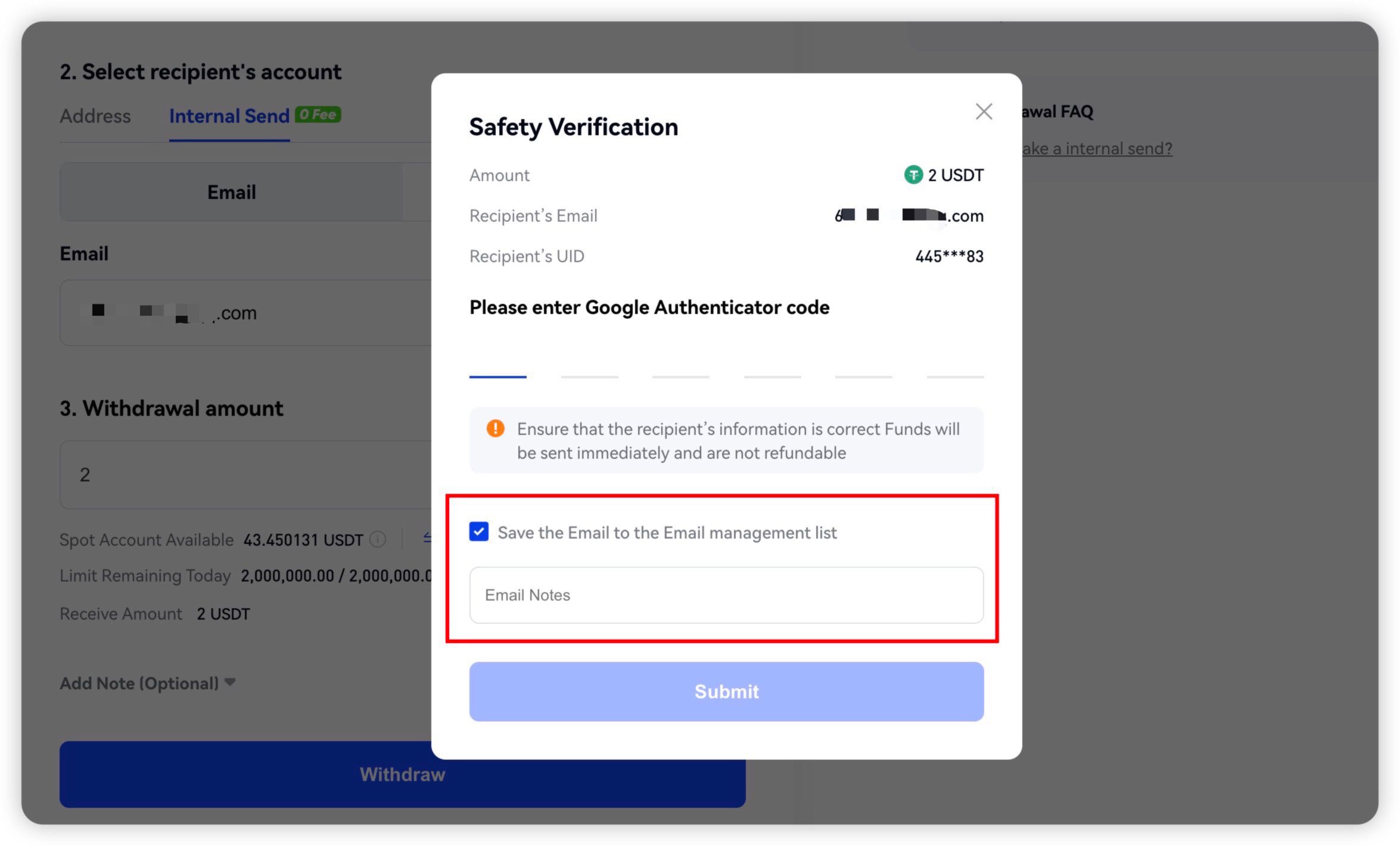 How Do I Make An Internal Send? (Web) - Phemex