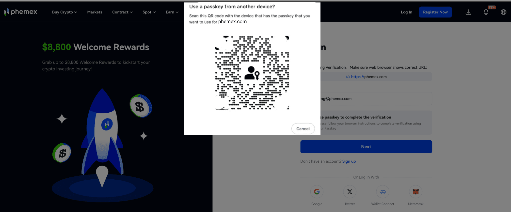 How Do I Create Passkeys?(Web) - Phemex