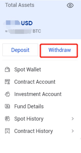 Click the Address Management link on the top right side of the page.