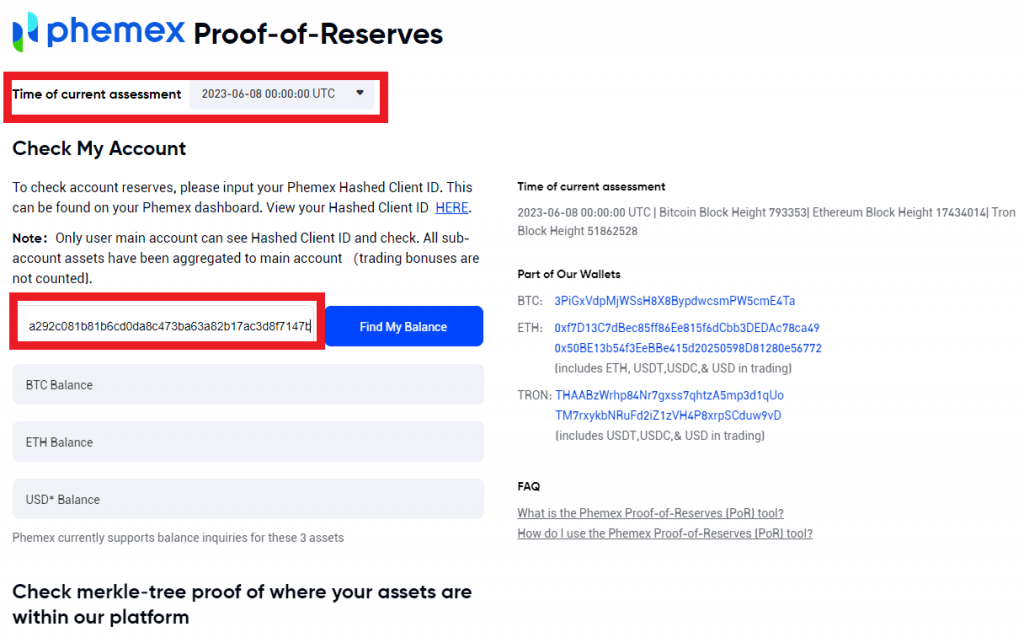 How do I use the Phemex Proof-of-Reserves (PoR) tool? - Phemex