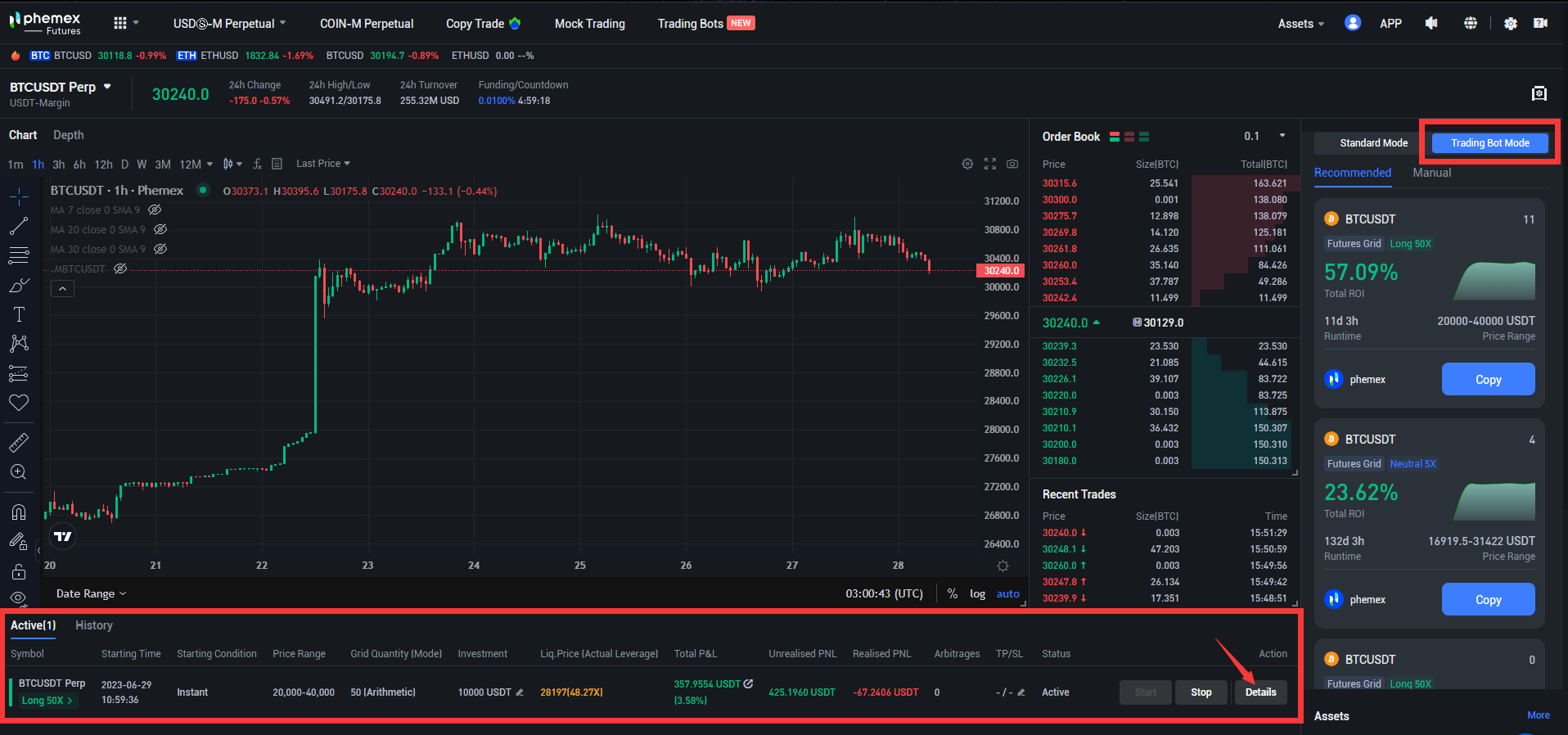 How to Use Futures Grid Trading Bots on Phemex? (Web) - Phemex